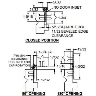 ABH Aluminum Continuous Hinges Cross Reference
